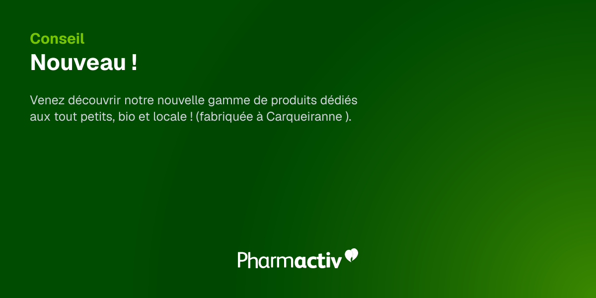 Nouveau ! | Pharmactiv